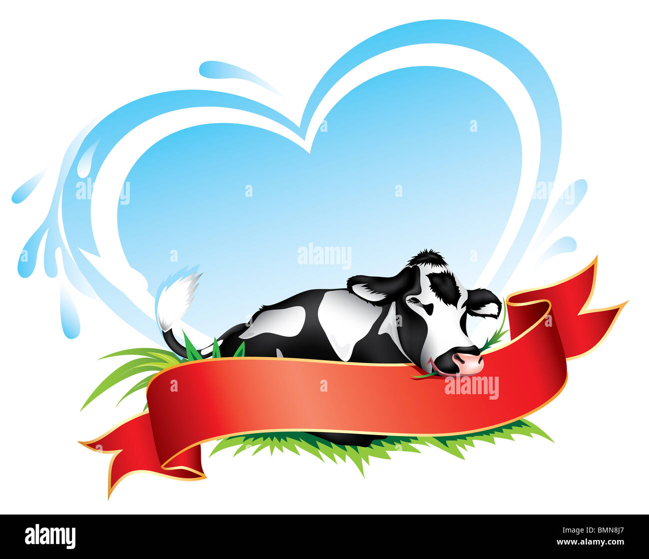 Cow milk in farm Cut Out Stock Images & Pictures - Alamy