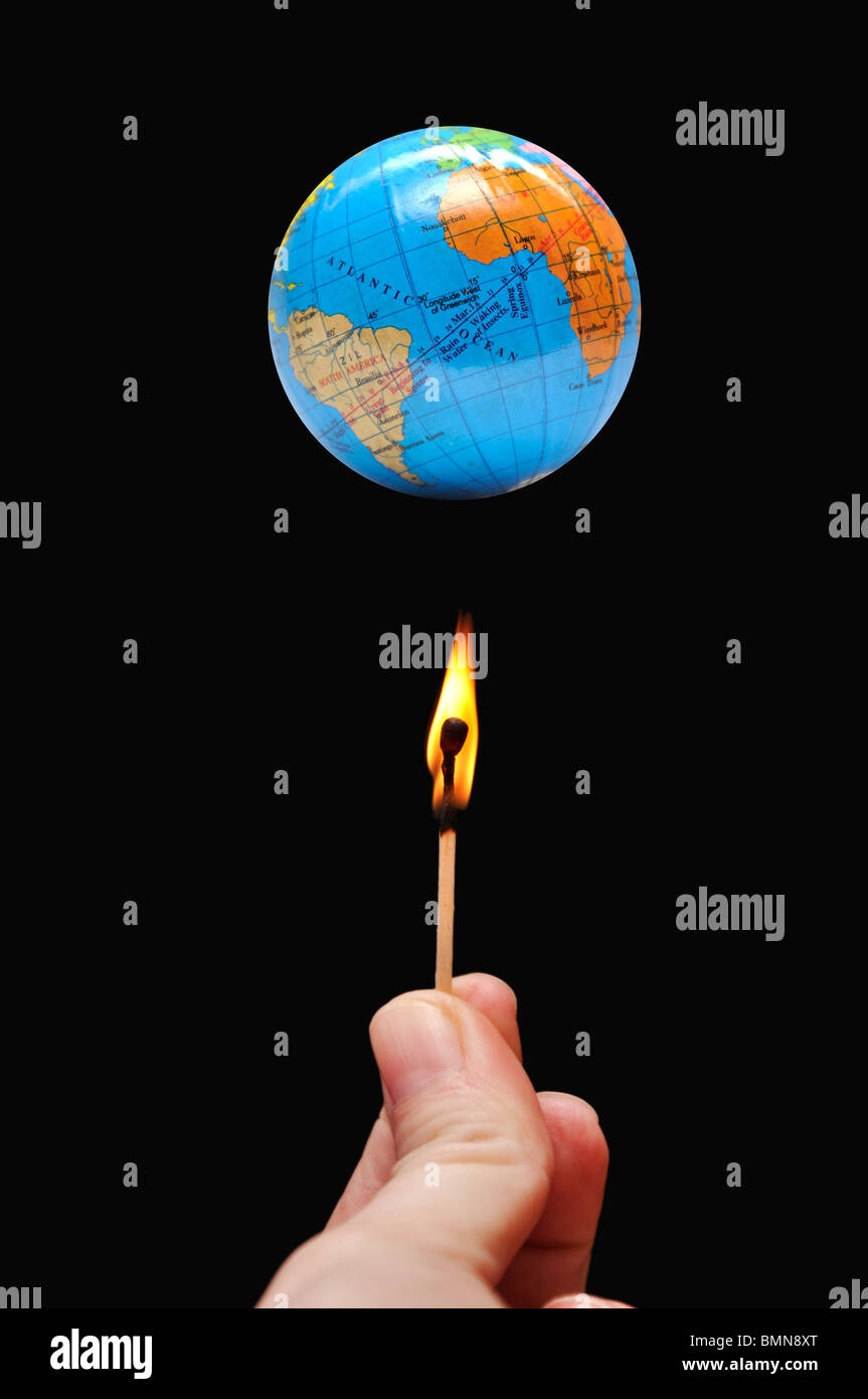 Hand earth fire hi-res stock photography and images - Alamy