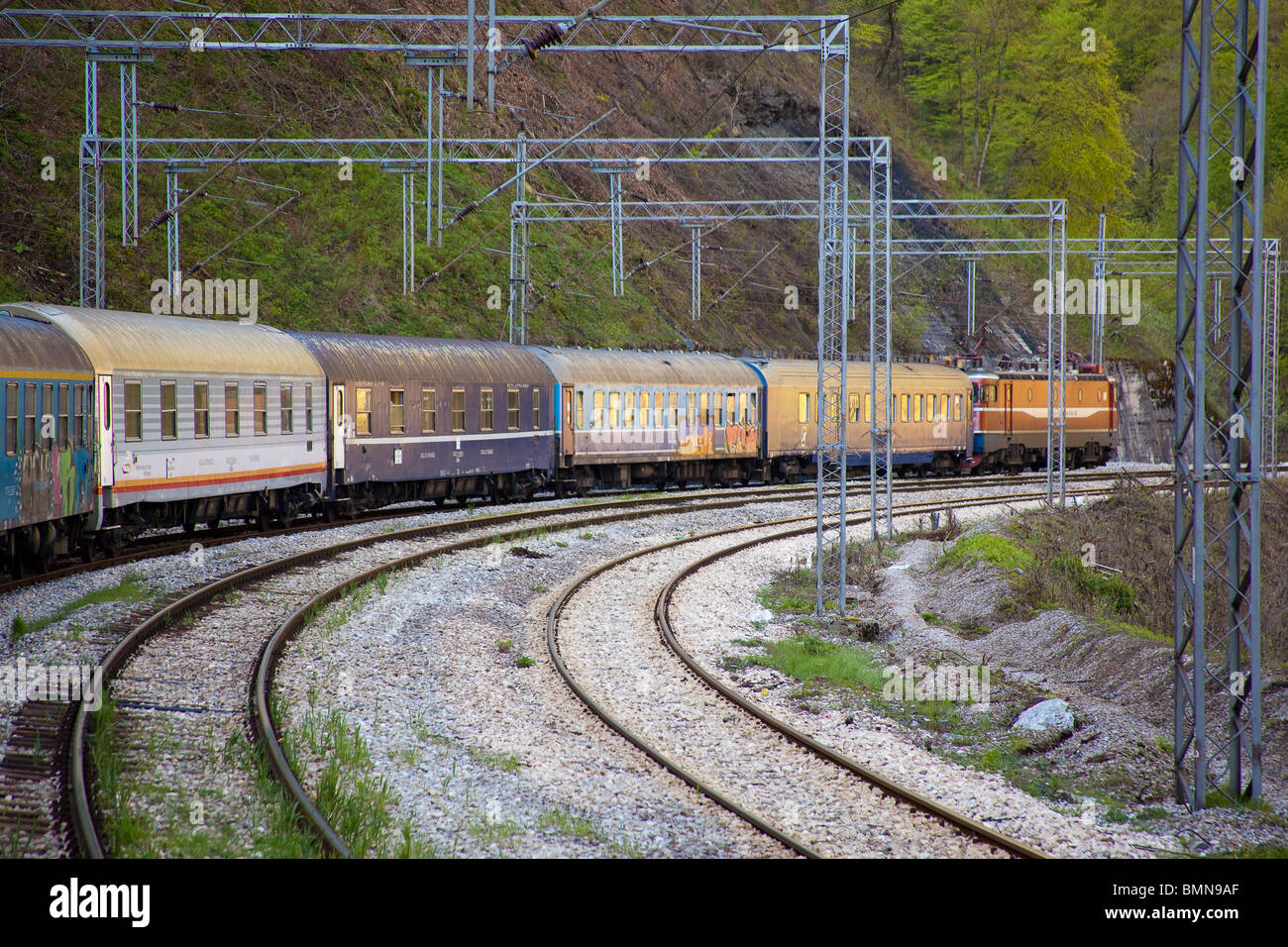 Montenegro Landscape, view from train Stock Photo - Alamy