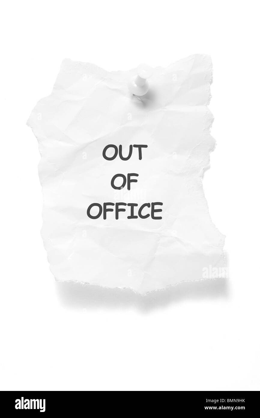 Out of office message hi-res stock photography and images - Alamy