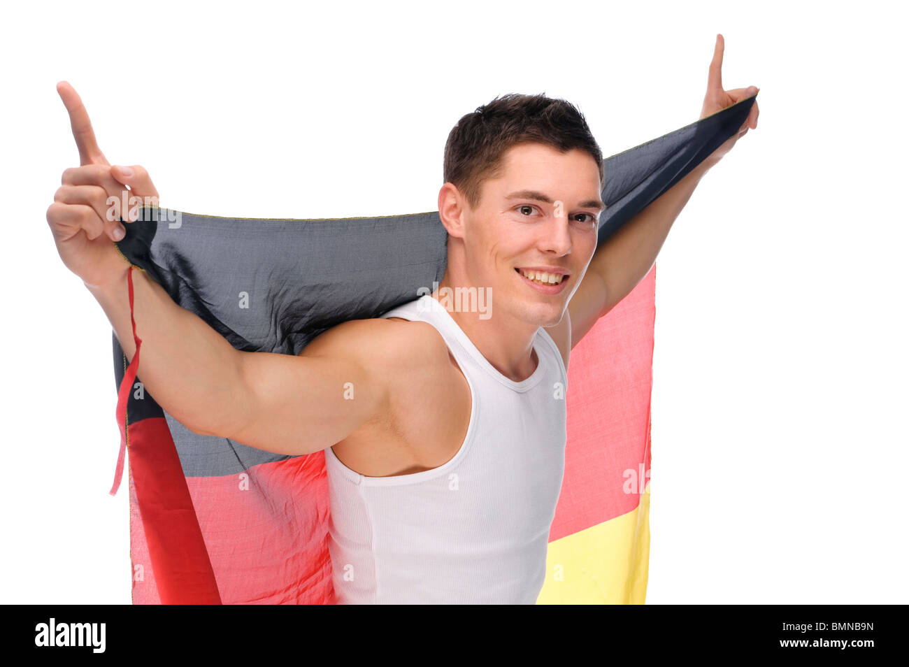Full isolated studio picture from a german soccer fan Stock Photo - Alamy
