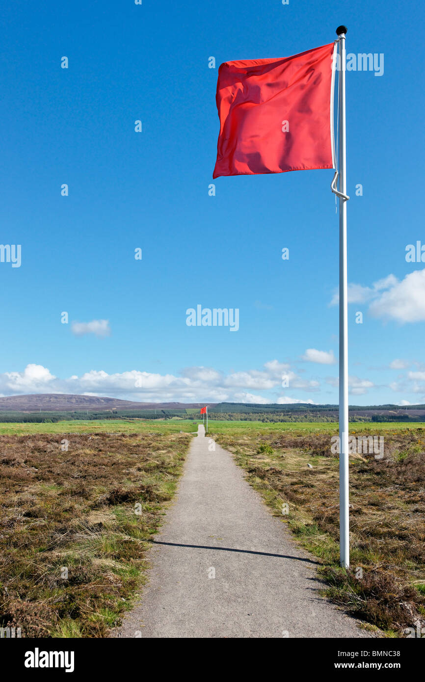 Red flag marking the Government or Hanovarian line on the site of the ...