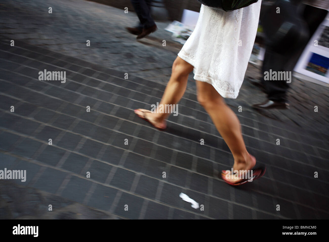 Woman legs feet apart hi-res stock photography and images - Alamy