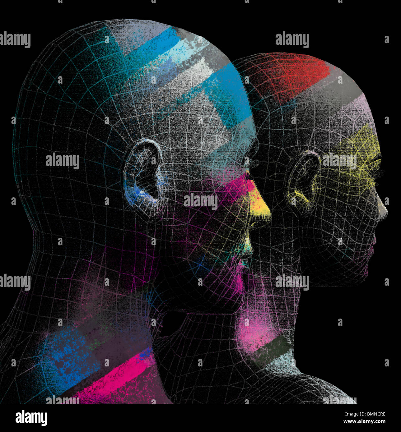 Male female figure outline hi-res stock photography and images - Alamy