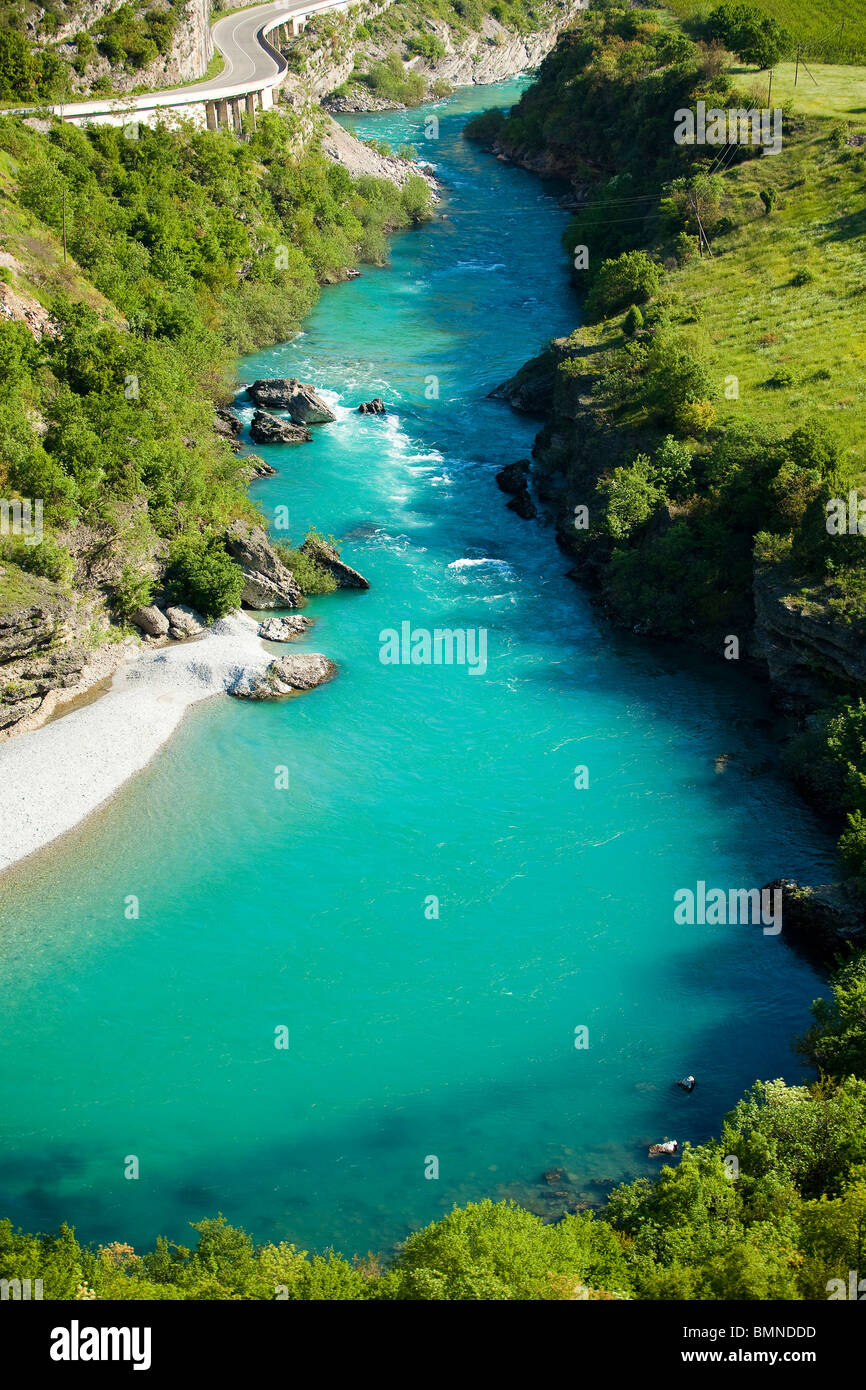 Montenegro Spring Landscape - River Moraca Stock Photo - Alamy