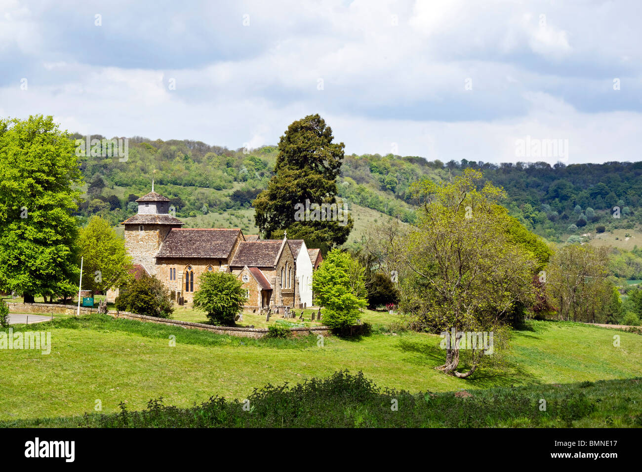 Pretty Country Church in rolling rural landscape Stock Photo - Alamy