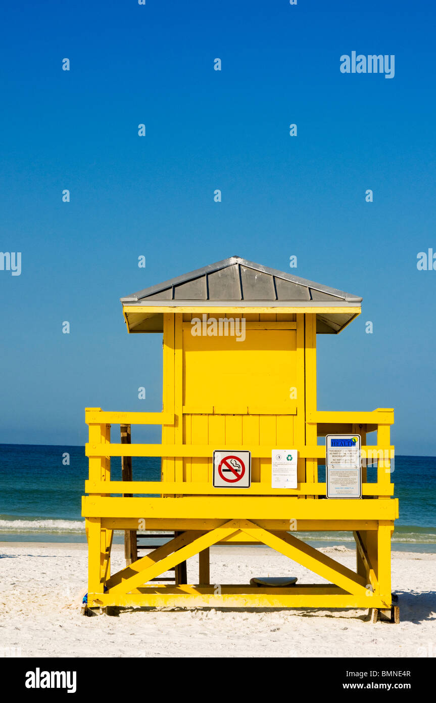 yellow lifeguard stand Siesta Key beach Sarasota Florida Stock Photo ... yellow lifeguard stand Siesta Key beach Sarasota Florida Stock Photo ...
