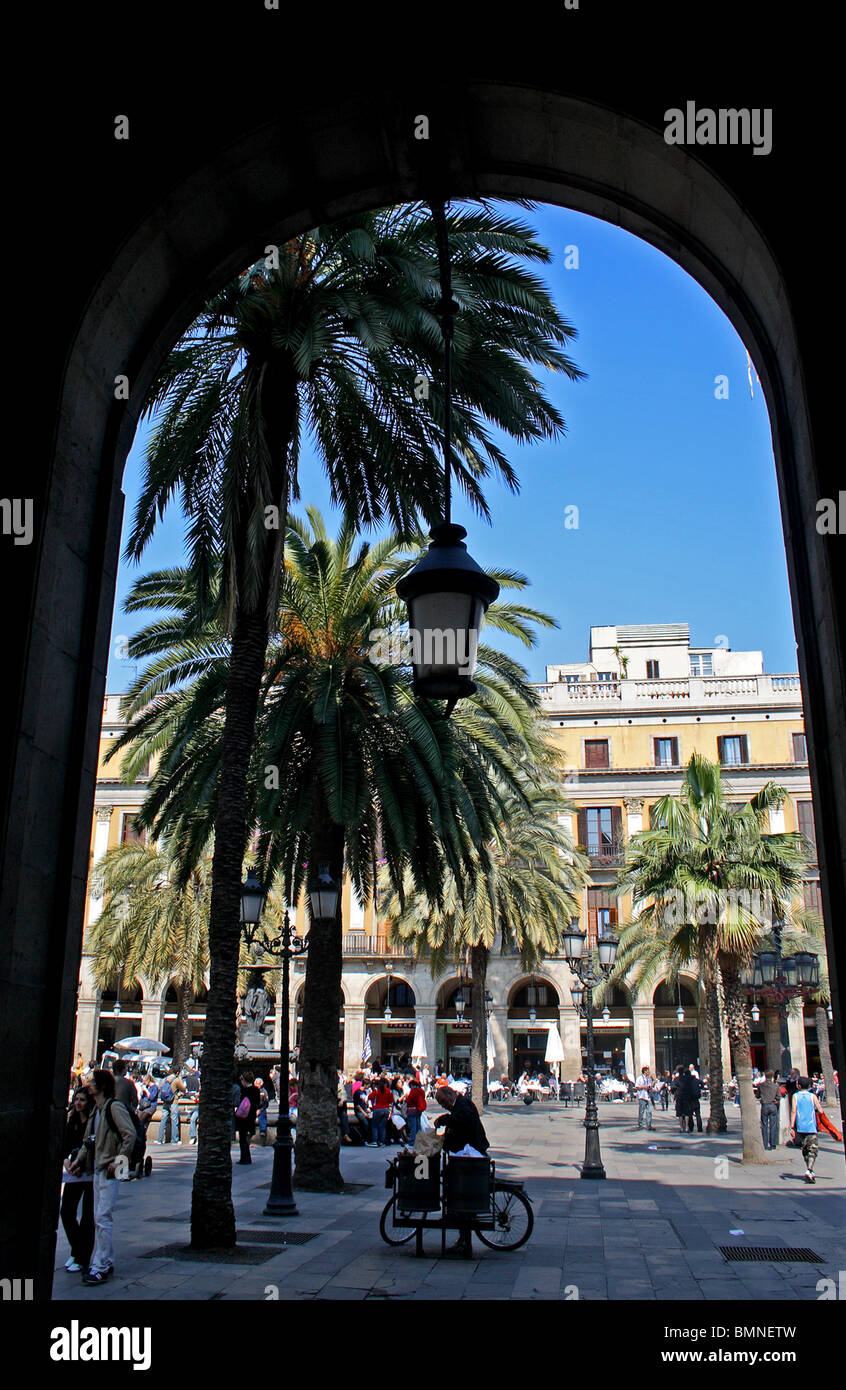 Placa Reial, in Barcelona, Spain Stock Photo - Alamy