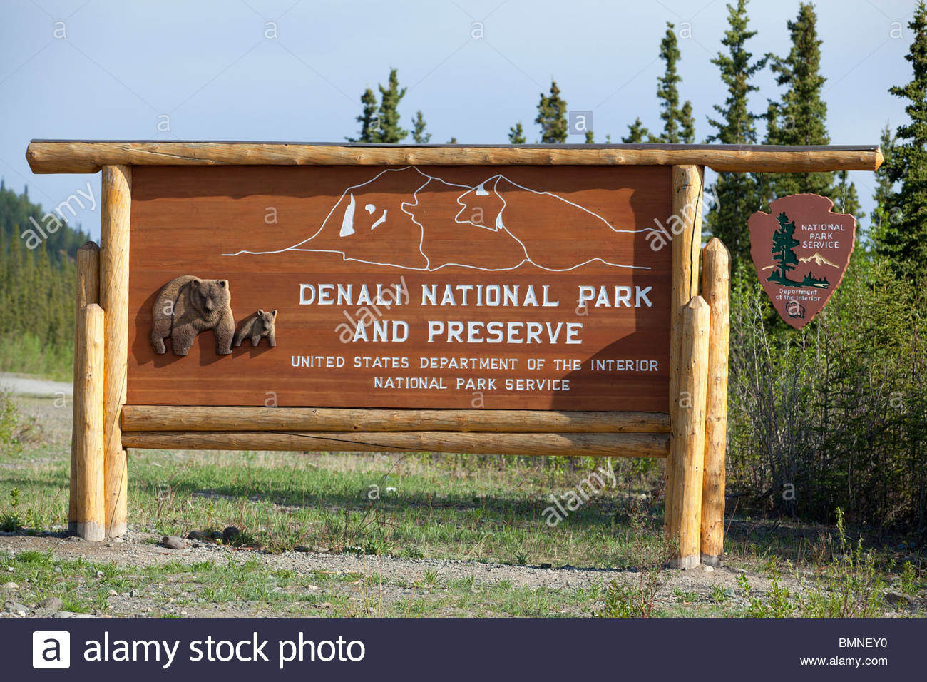 Denali Entrance Sign High Resolution Stock Photography and Images - Alamy
