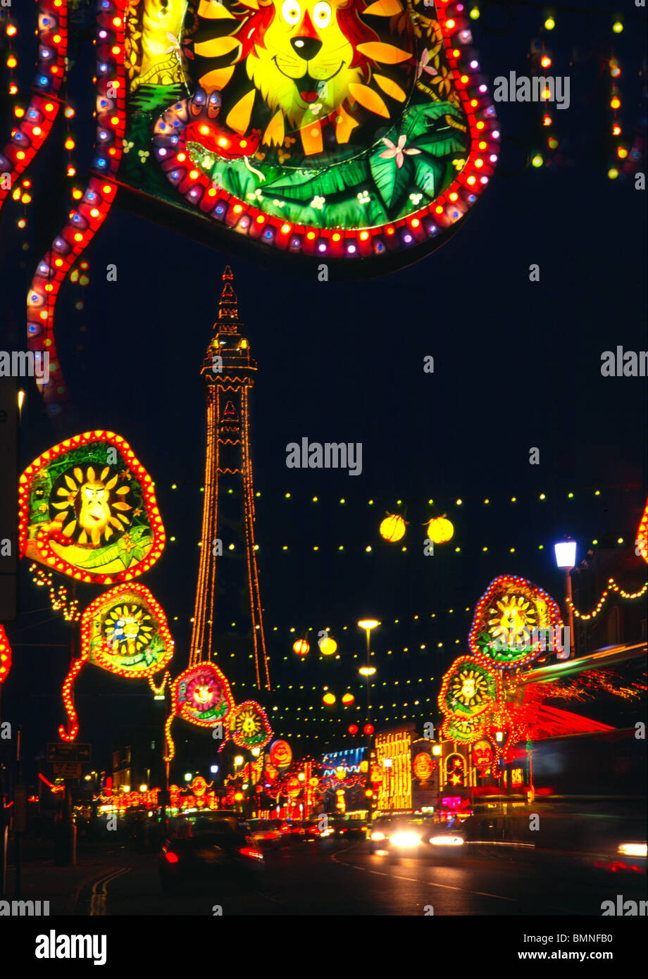 Blackpool Lights Tower Stock Photo - Alamy