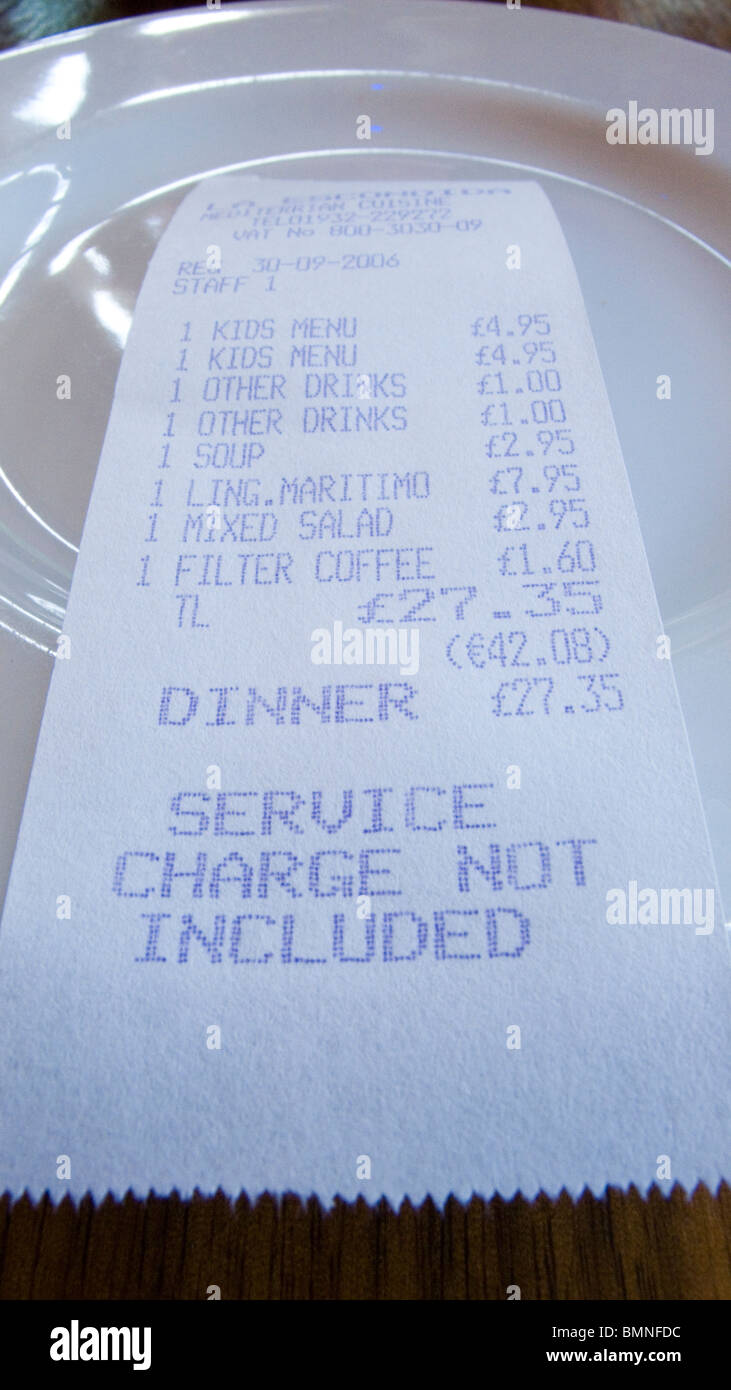 London Food Bill High Resolution Stock Photography and Images - Alamy