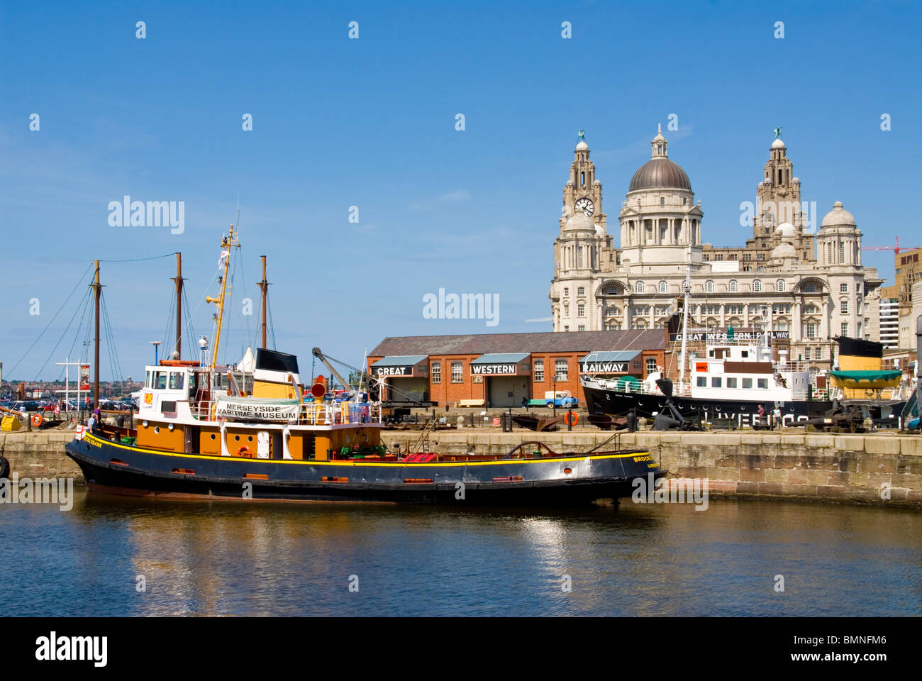 Liverpool, Merseyside Docks Skyline Stock Photo - Alamy