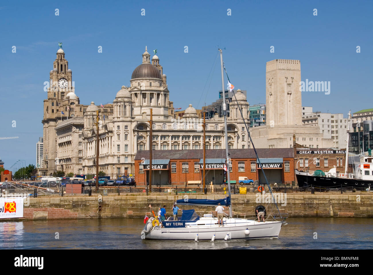 Liverpool, Merseyside Docks Skyline Stock Photo - Alamy