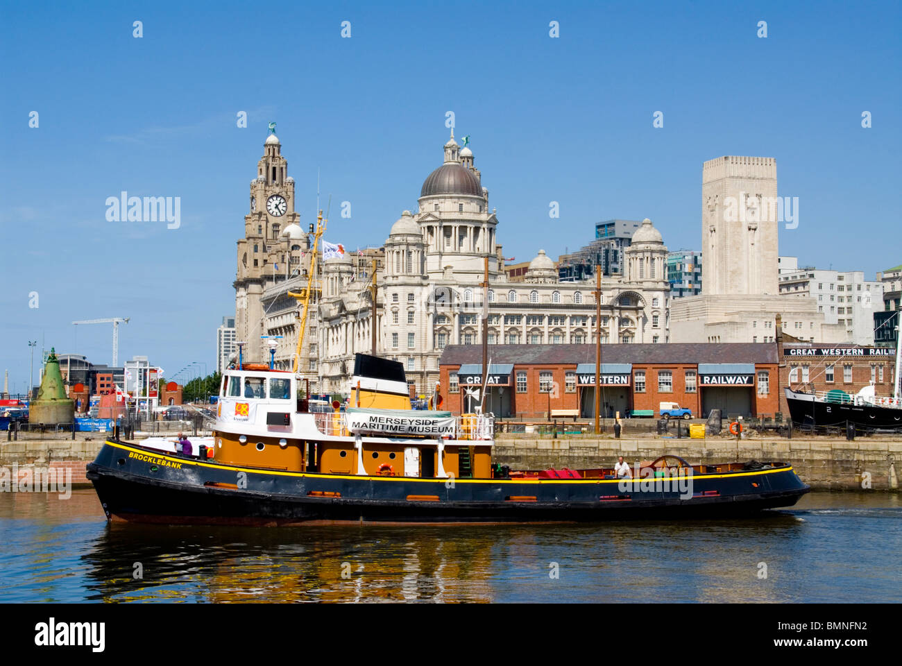 Liverpool, Merseyside Docks Skyline Stock Photo - Alamy