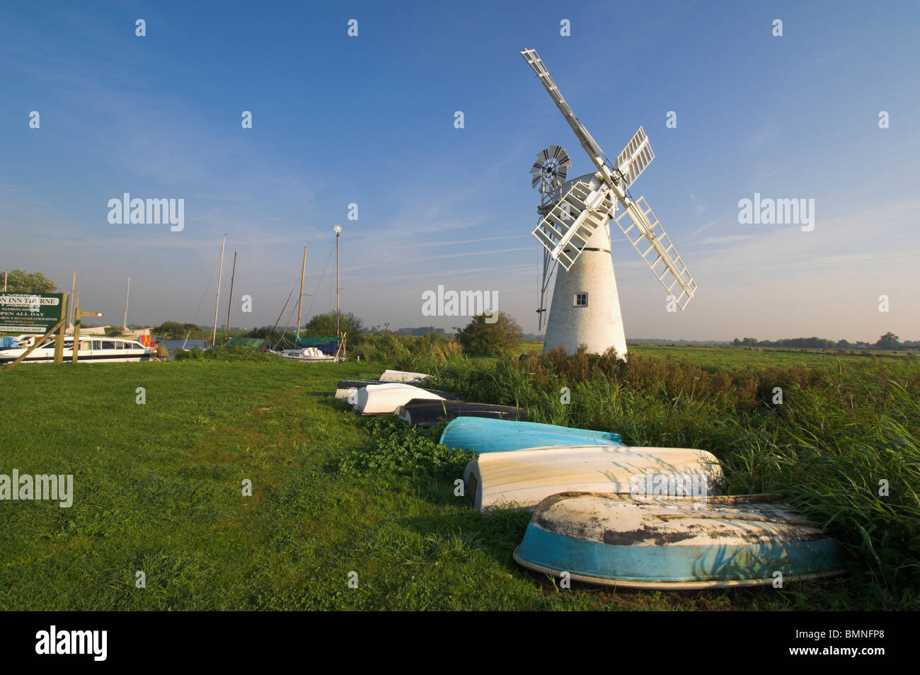 River Thurne Broad Windmill Stock Photo - Alamy