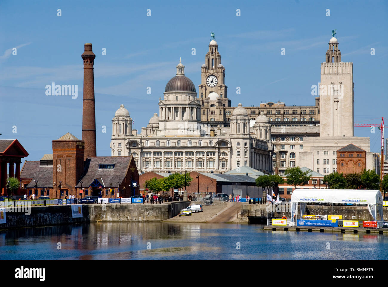 Liverpool, Merseyside Docks Skyline Stock Photo - Alamy