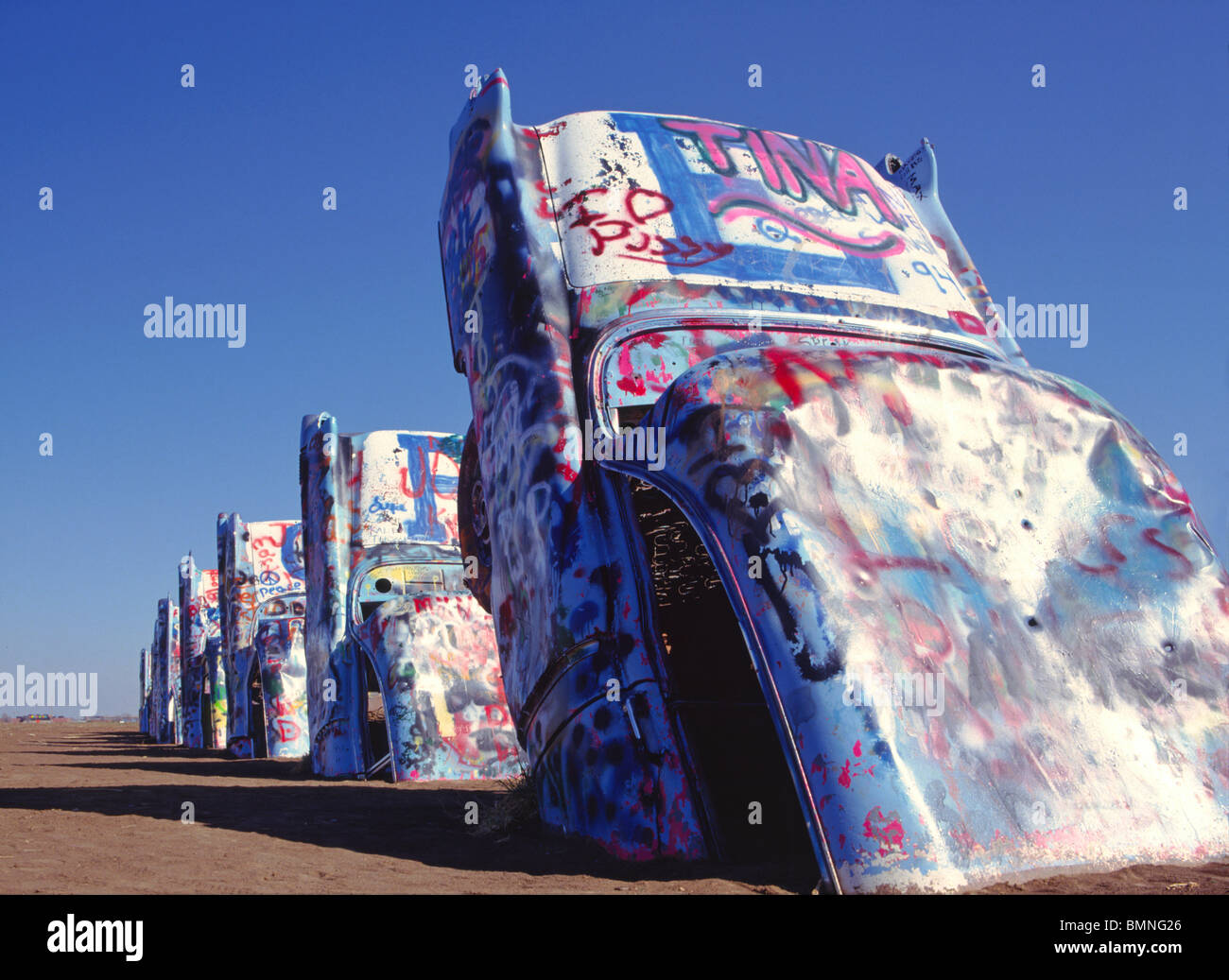 Texas, Amarillo, Cadillac Ranch Stock Photo - Alamy