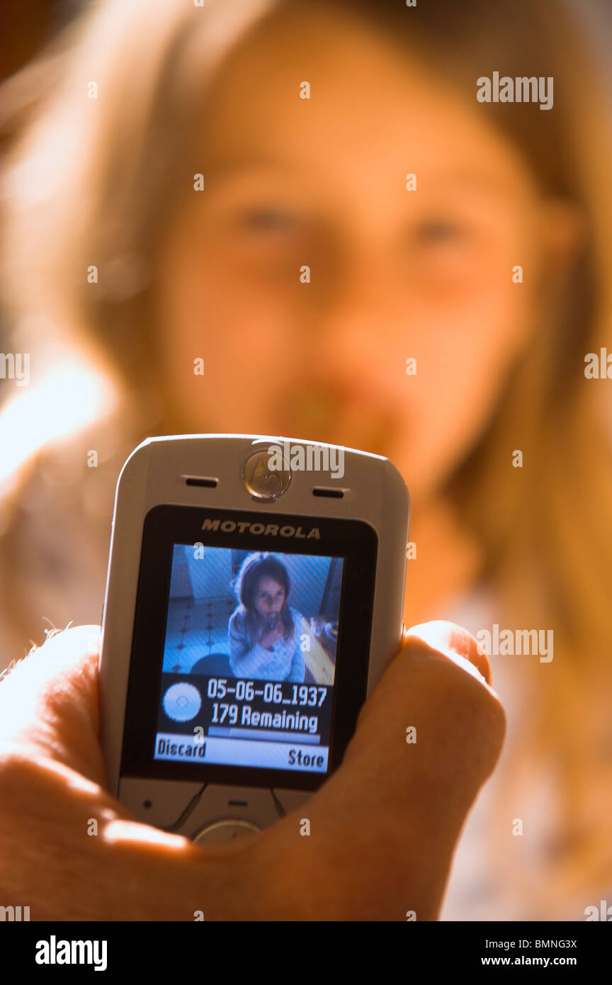 Child Taking Photo With Mobile Phone Camera Stock Photo - Alamy