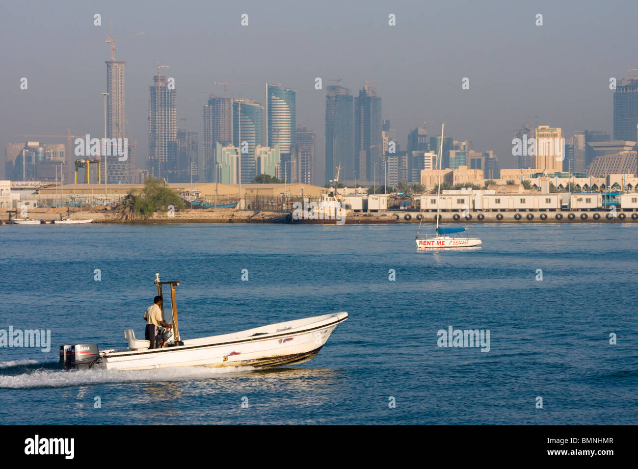 Qatar, Doha Bay Skyline Stock Photo - Alamy