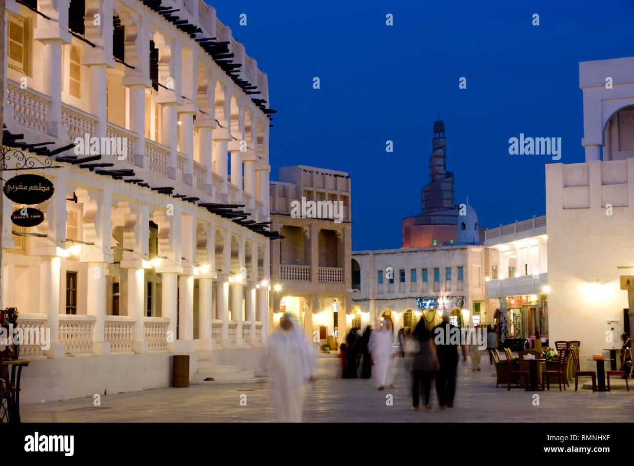 Qatar, Doha, Souk Waqif Dusk Stock Photo - Alamy