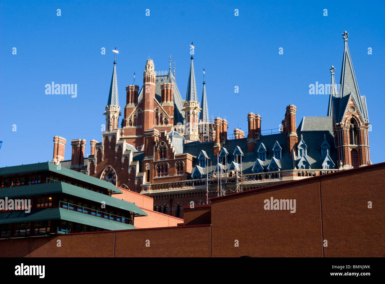 St Pancras Station And British Library Exterior Stock Photo - Alamy