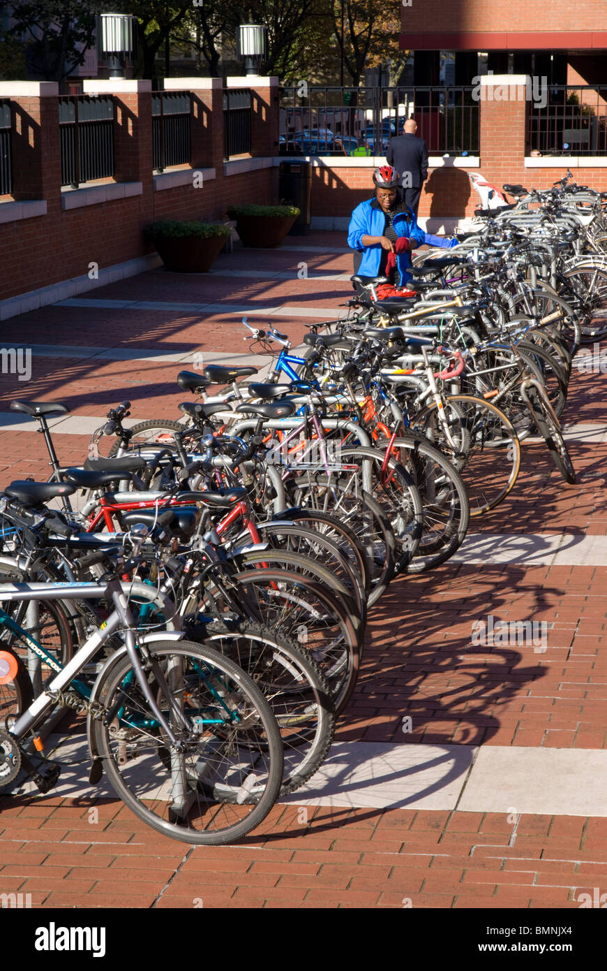British Library Cycle Rack Stock Photo - Alamy