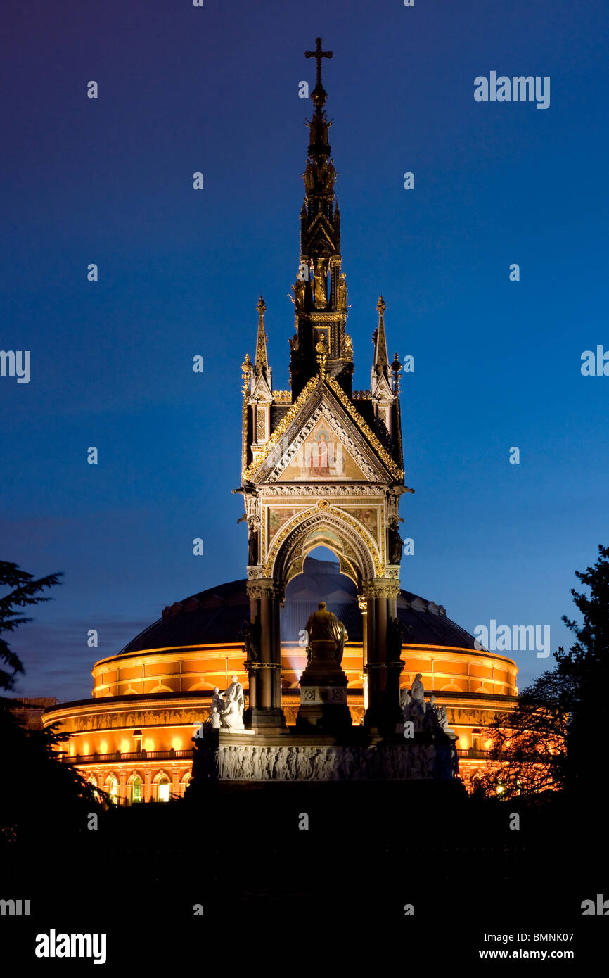 Albert Memorial & Albert Hall Dusk Stock Photo - Alamy