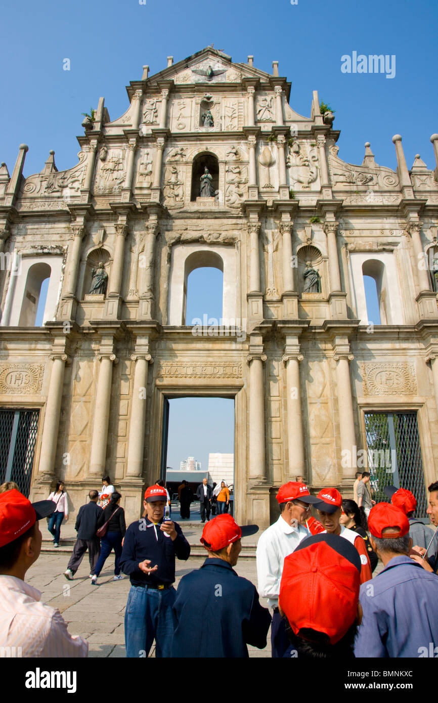 Asia, China, Macau, St Pauls Cathedral Facade Stock Photo - Alamy