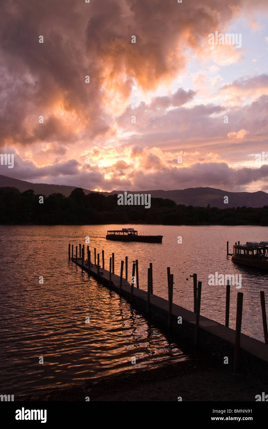 Lake District, Derwentwater Sunset Stock Photo - Alamy