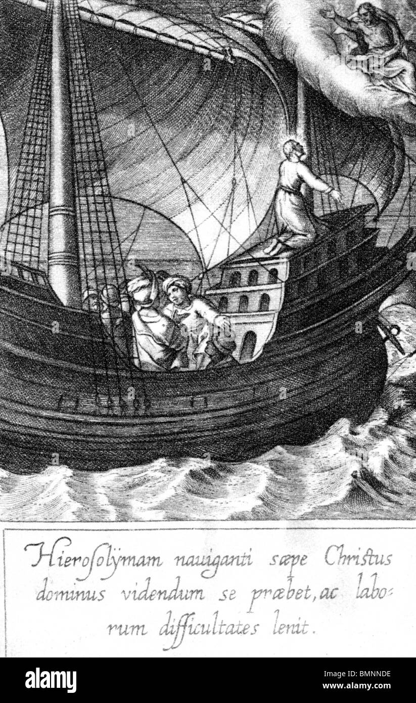 IGNATIUS LOYOLA sees a vision of Christ while going to Jerusalem ...