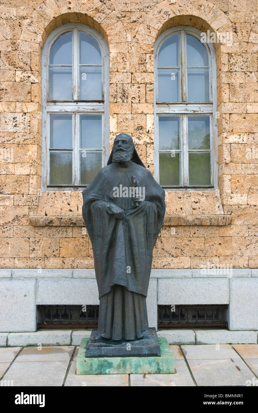 Statue outside State Art Museum Veliko Tarnovo central Bulgaria Balkans ...