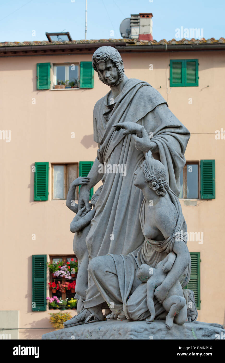 Statue, Groseto market place Stock Photo - Alamy