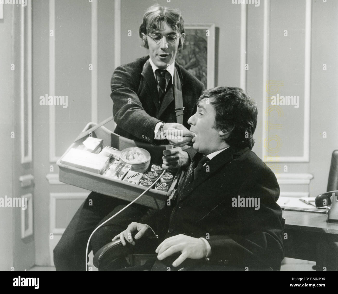 PETER COOK (left) and Dudley Moore - UK comic actors in a sketch from ...