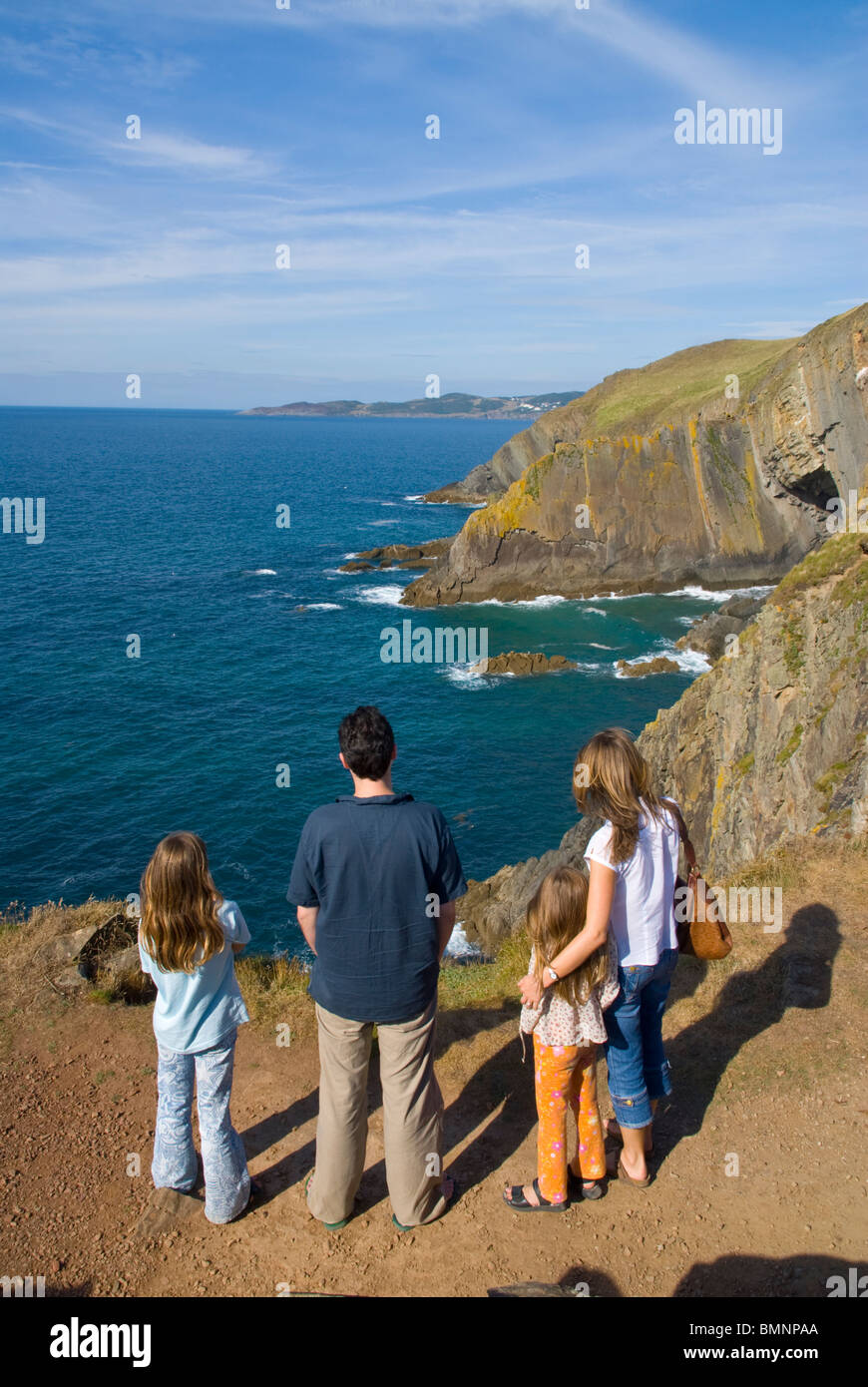 North Devon Barnstaple Bay Family Stock Photo - Alamy