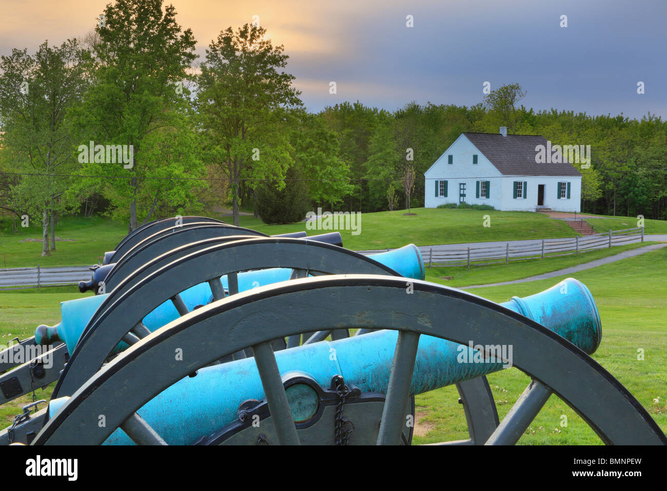 Cannons and Dunker Church, Antietam National Battlefield, Sharpsburg ...