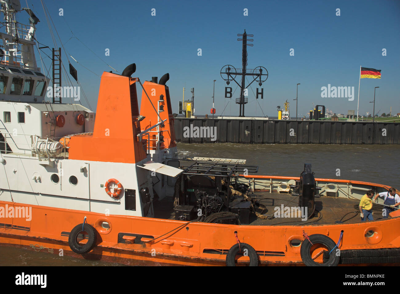 Bremerhaven, Dock Tugs Stock Photo - Alamy