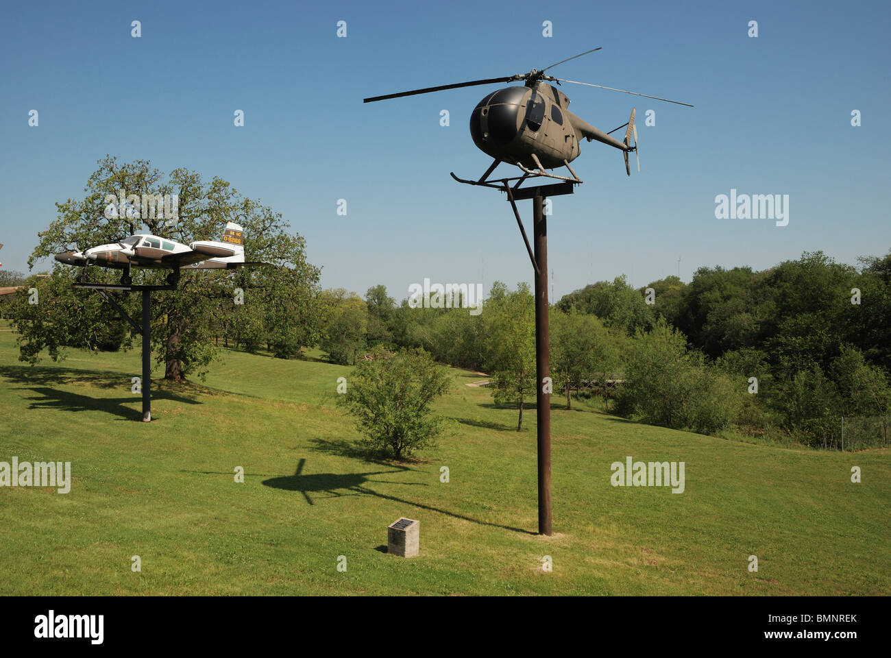 An OH-6A Cayuse light observation helicopter on display at the 45th ...