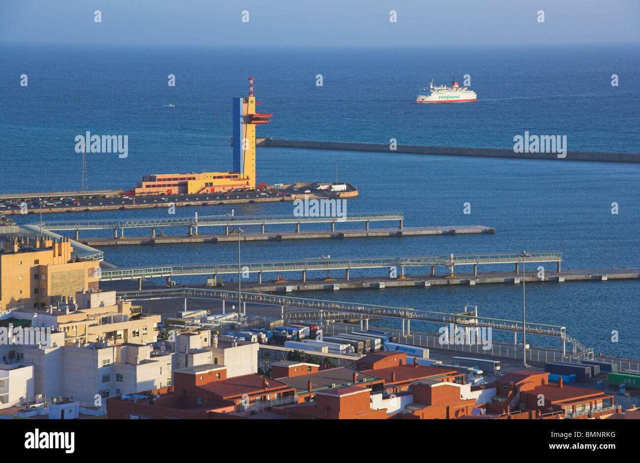 Port From Alcazaba Stock Photo - Alamy