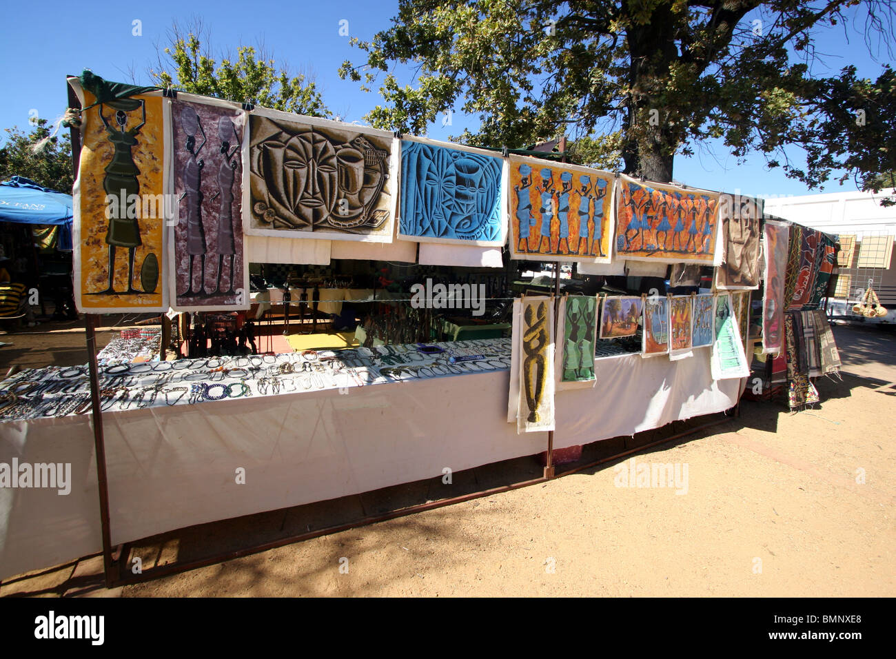 Market Stall selling art in Stellenbosch, Western Cape, South Africa ...