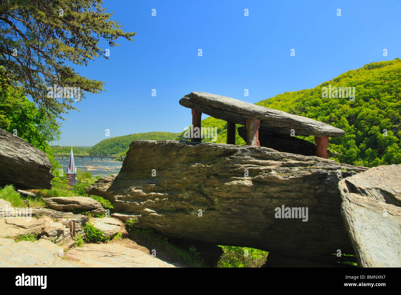 Jefferson Rock, Appalachian Trail, Harpers Ferry, West Virginia, USA ...