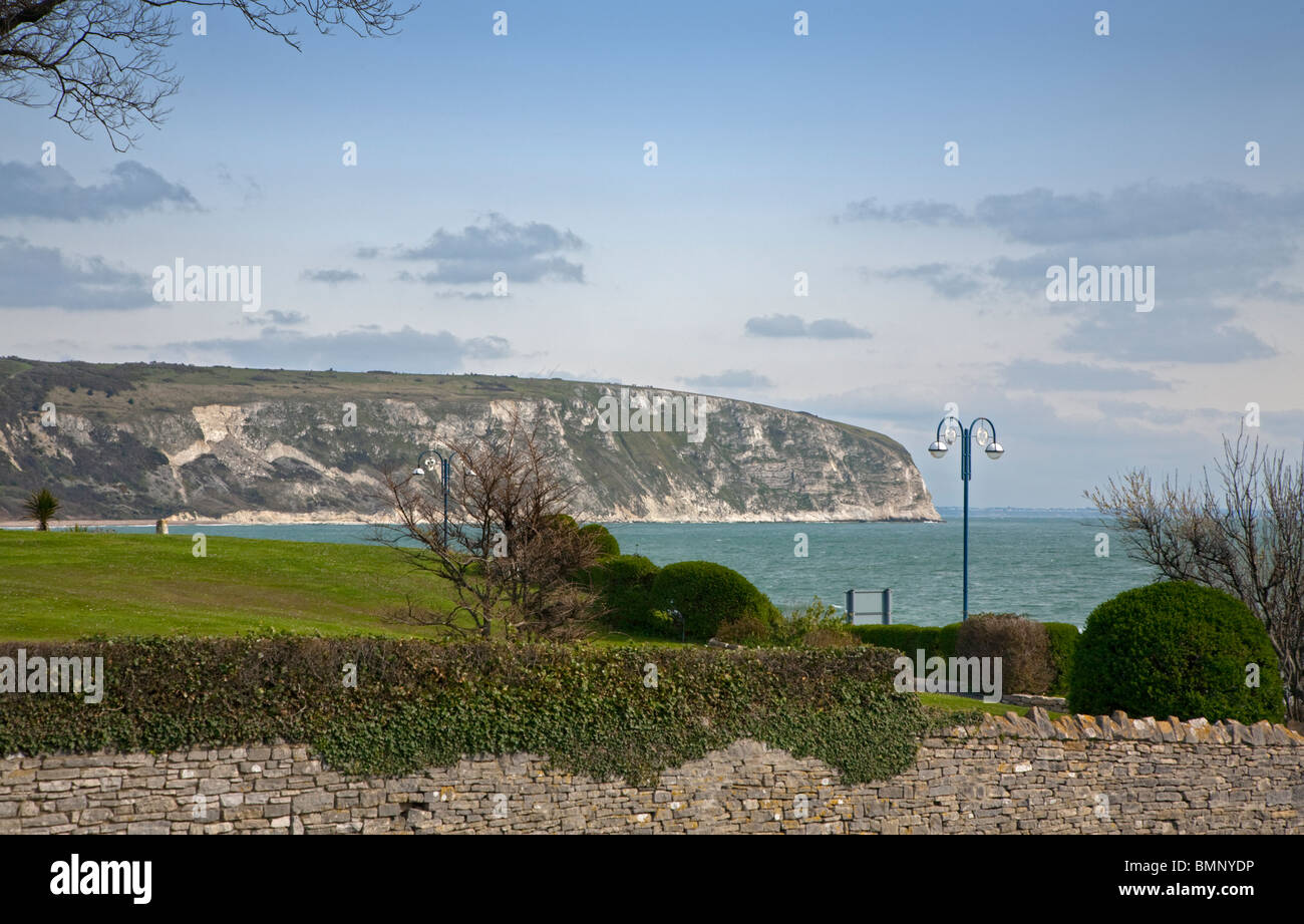 Cliffs and Seafrount at Swanage, Dorset, England Stock Photo - Alamy