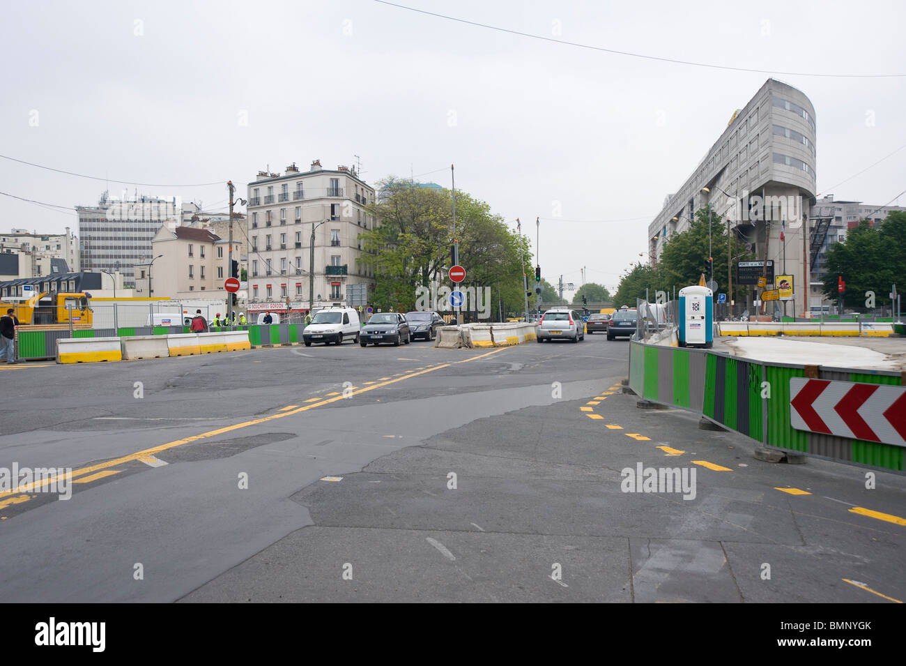 Tramway t3 construction site hi-res stock photography and images - Alamy