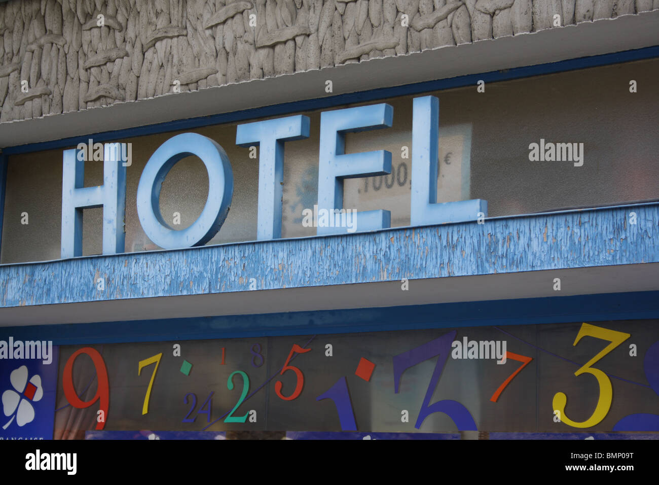 Bar, Hotel, signs on bar in Sers, Charente, SW France Stock Photo - Alamy