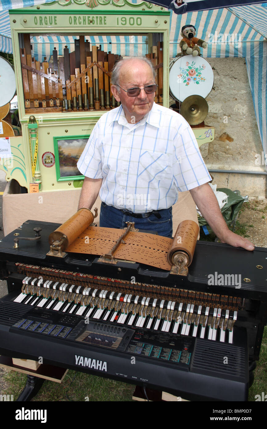 Barrel Organ enthusiasts fair in the village of Sers, Charente, France ...
