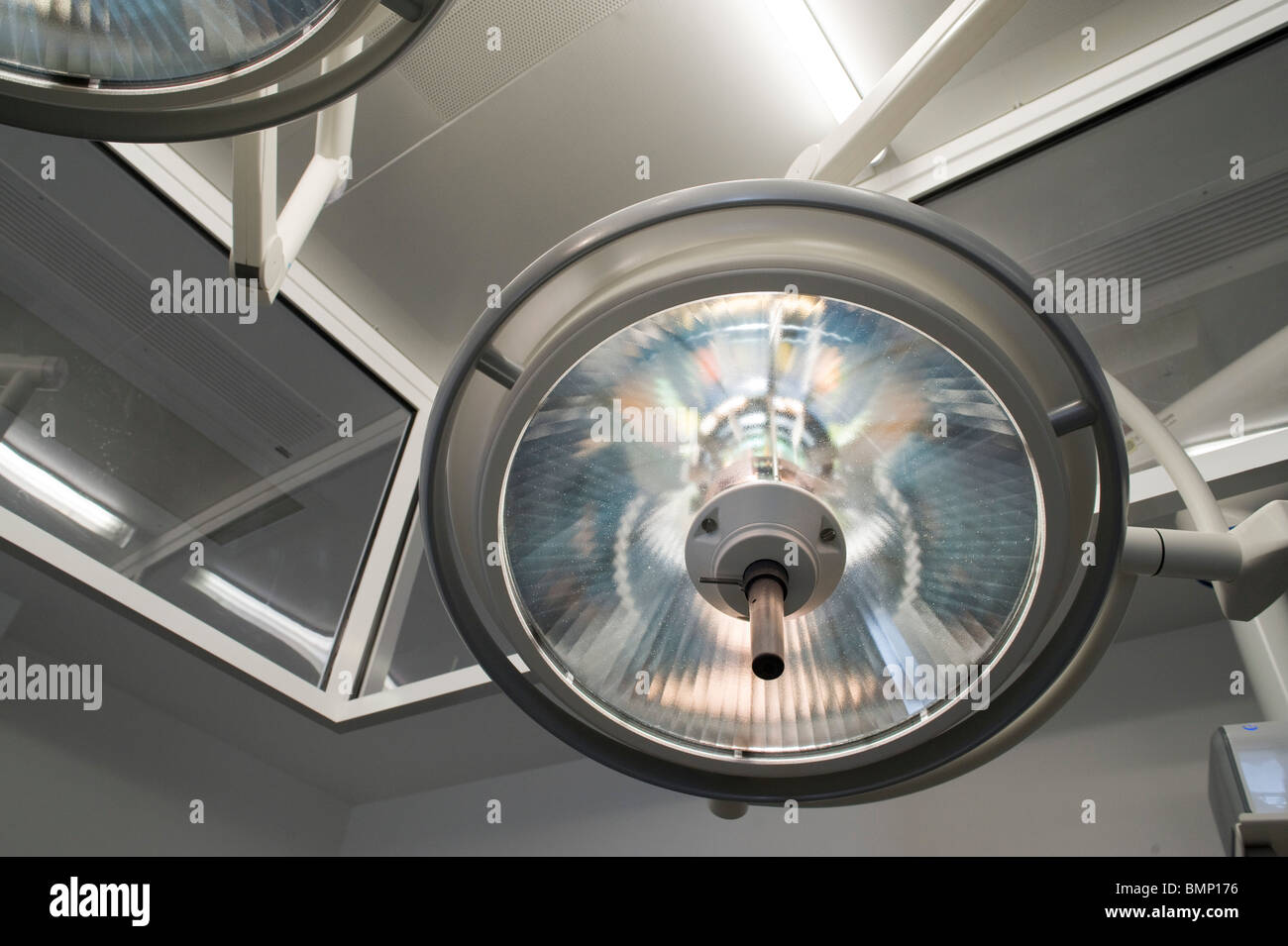 Examination lights in the operating room, operating theatre in a ...