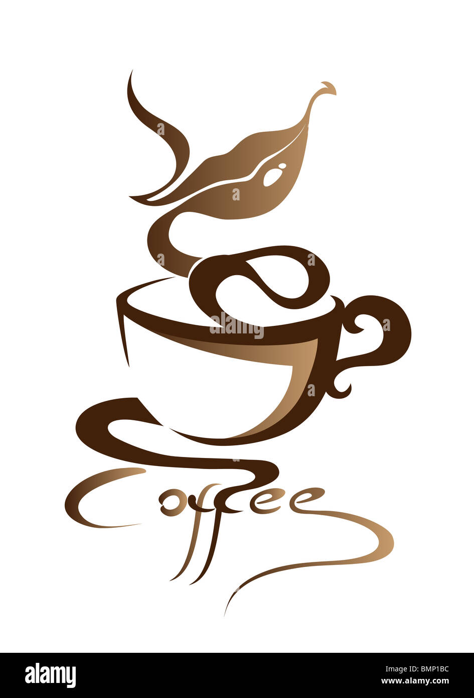 Cappuccino coffee artistic chocolate pattern hi-res stock photography ...