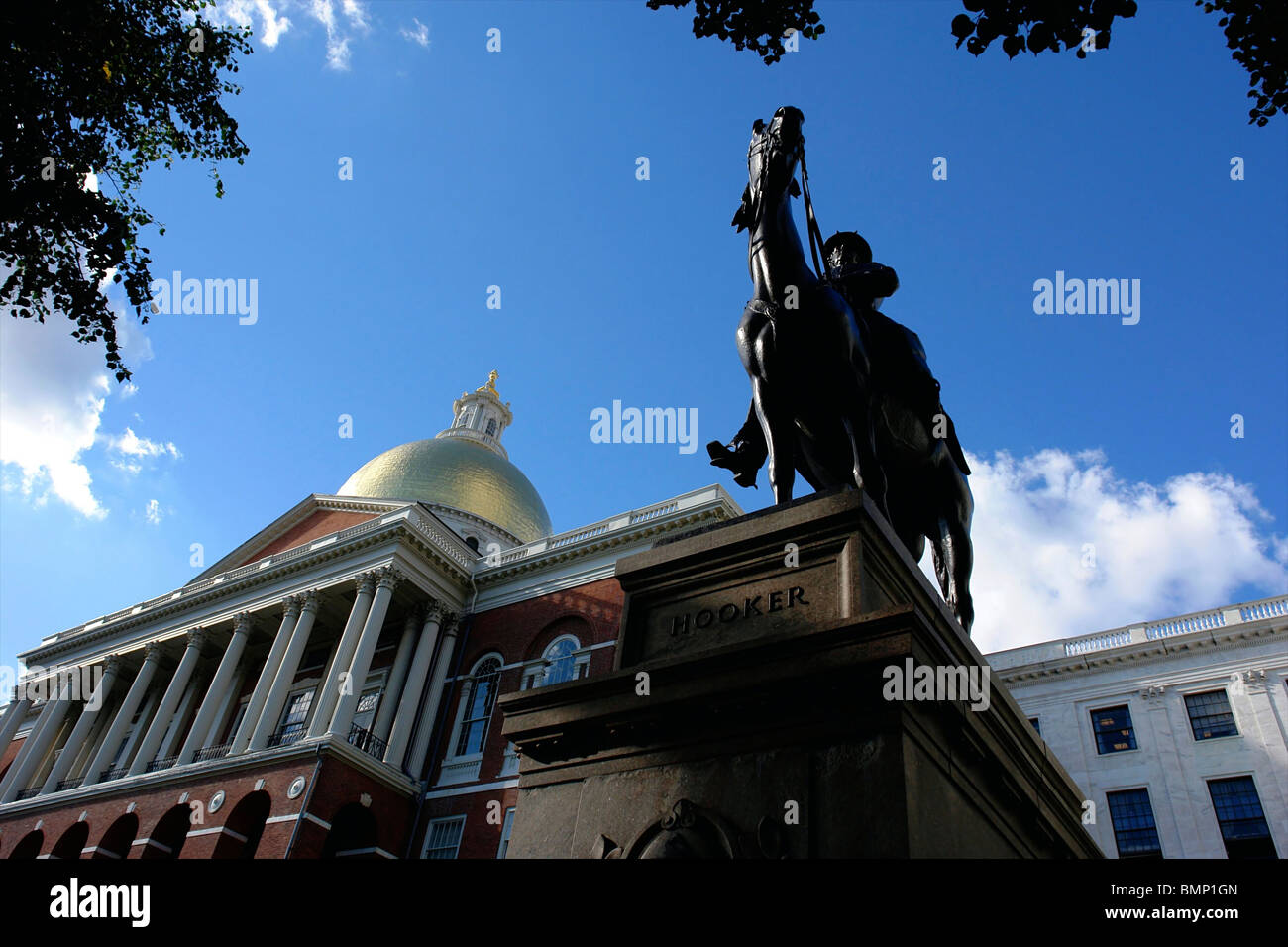 Boston state house massachusetts statue hi-res stock photography and ...
