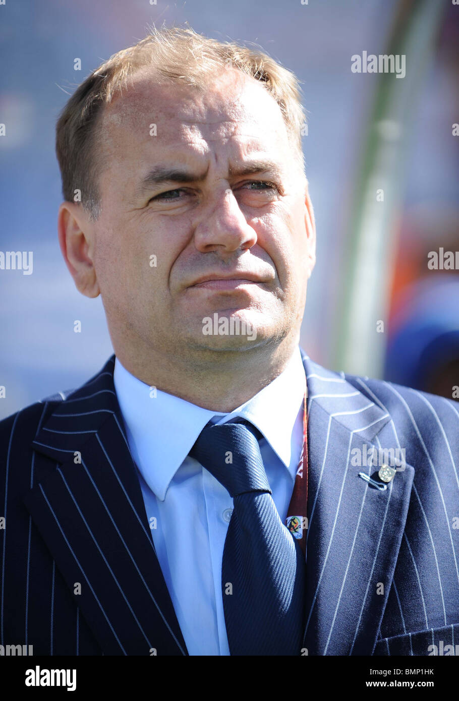 VLADIMIR WEISS SLOVAKIA COACH ROYAL BAFOKENG STADIUM SOUTH AFRICA 15 ...