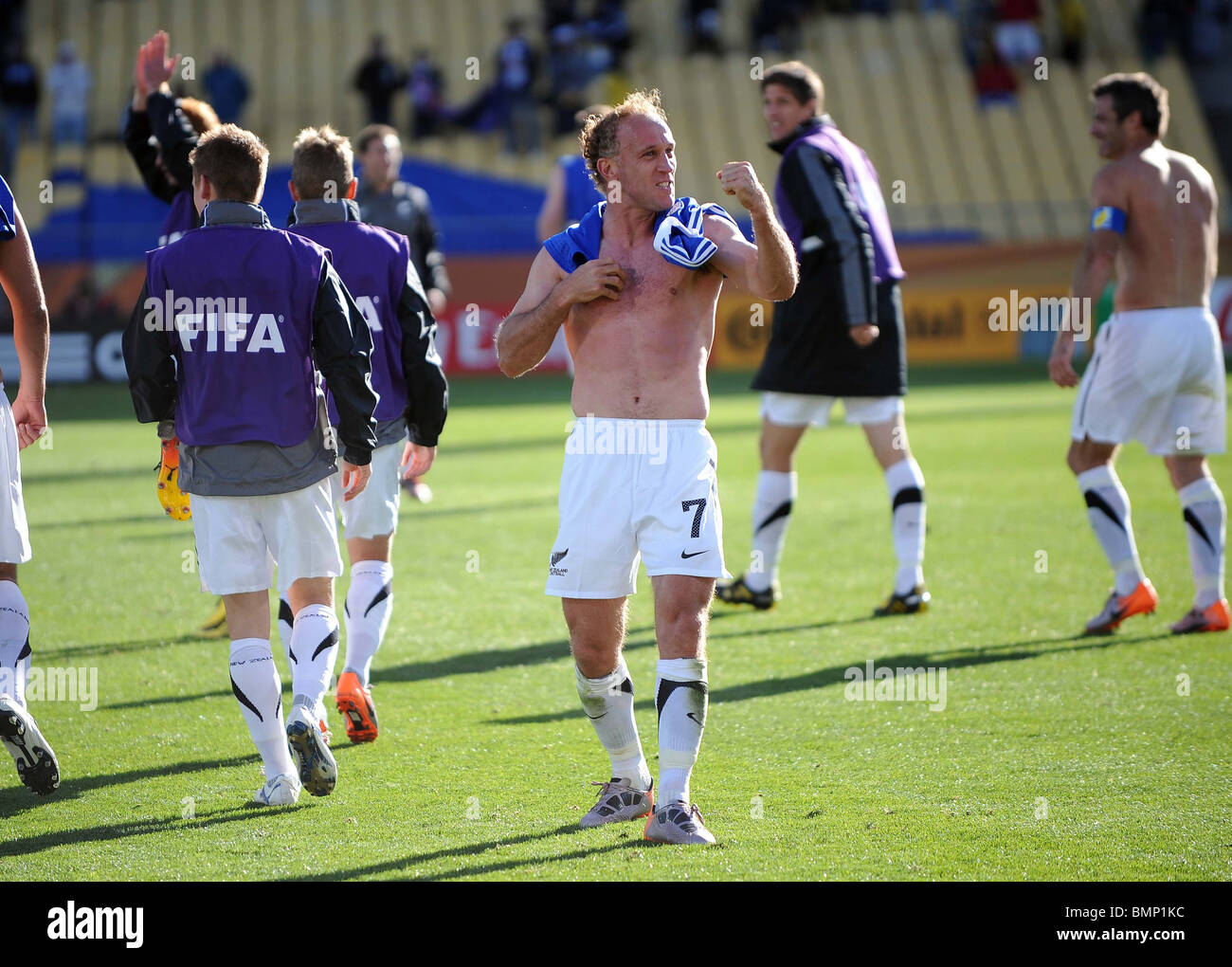 SIMON ELLIOTT CELEBRATES NEW ZEALAND V SLOVAKIA ROYAL BAFOKENG STADIUM ...
