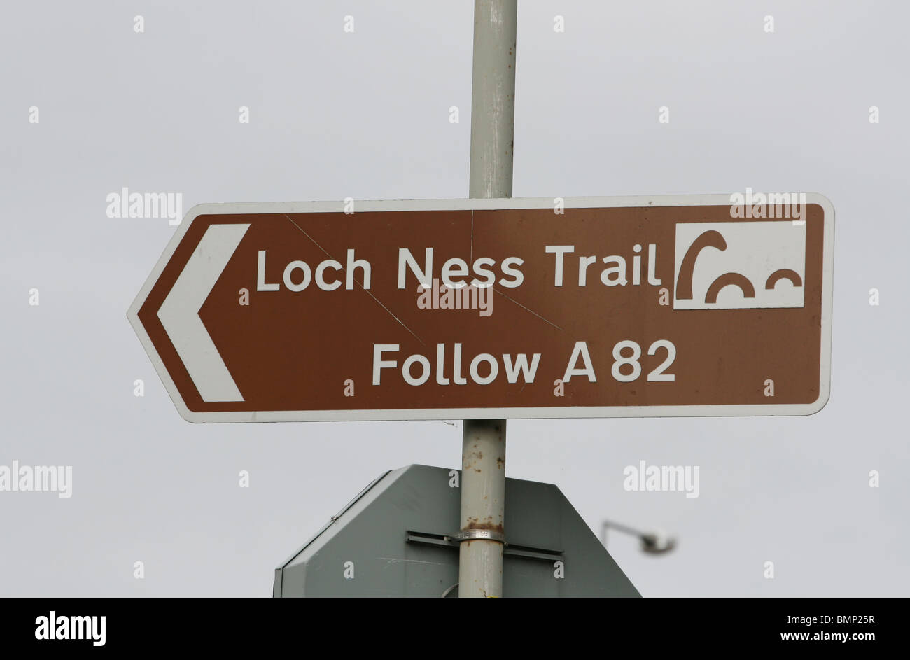 Loch Ness Trail sign Inverness Scotland June 2010 Stock Photo - Alamy